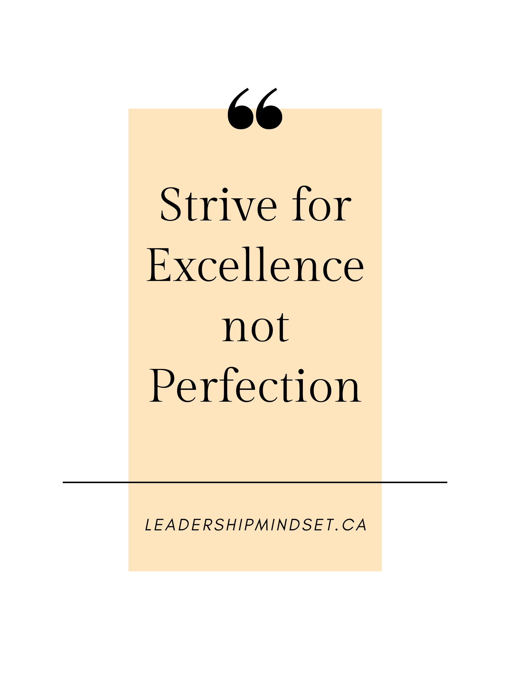 Excellence – Leadership Mindset